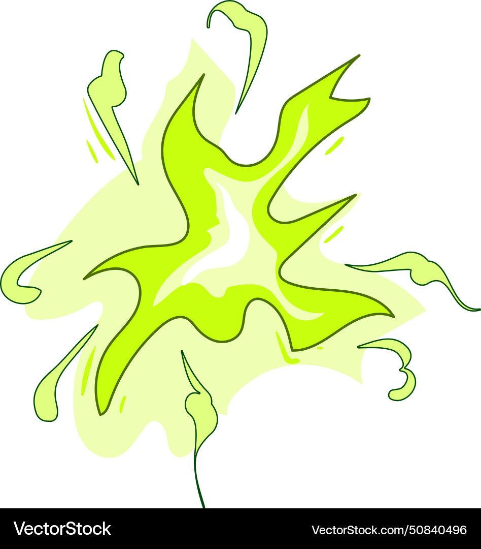 Energy impact vfx cartoon Royalty Free Vector Image