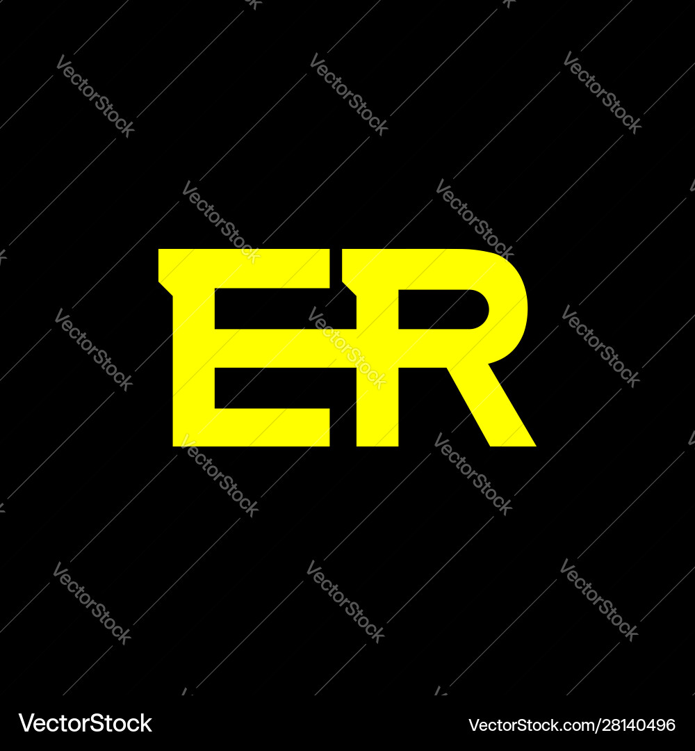Er letter logo design for company Royalty Free Vector Image