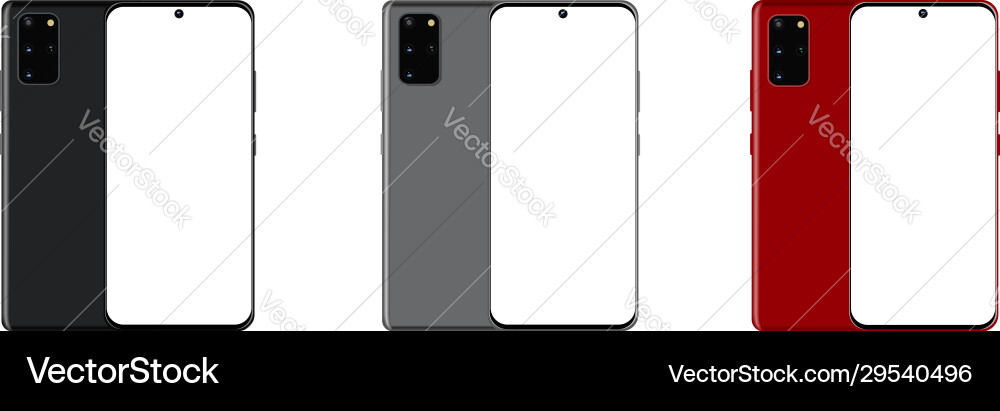 Front and back side new model galaxy smartphone Vector Image