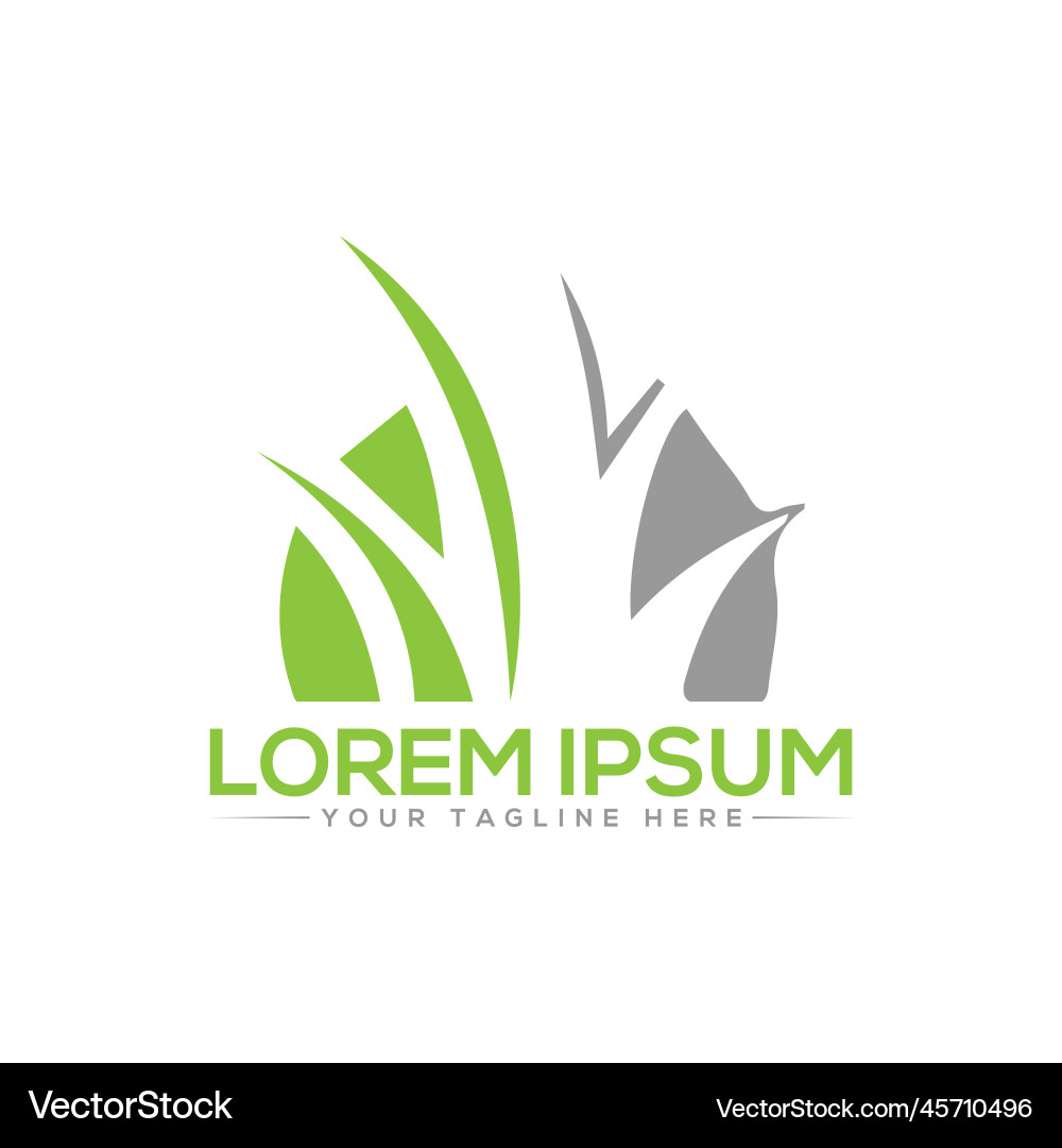 Grass logo design Royalty Free Vector Image - VectorStock