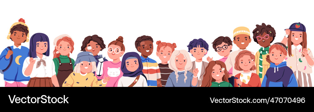 Happy international children inclusive Royalty Free Vector