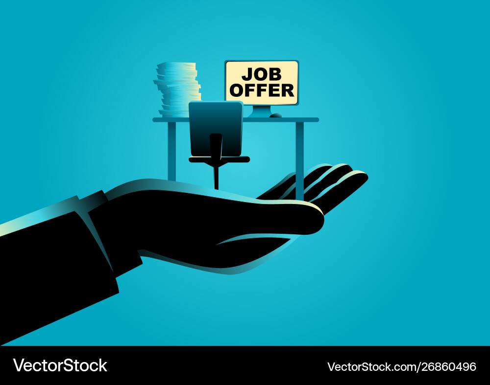 Job offer concept Royalty Free Vector Image - VectorStock