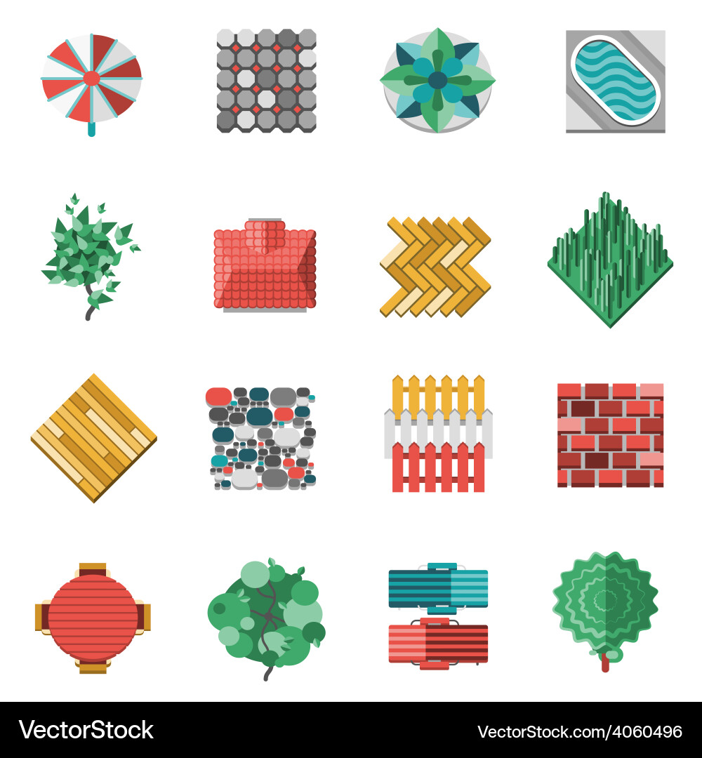 Landscape design elements Royalty Free Vector Image