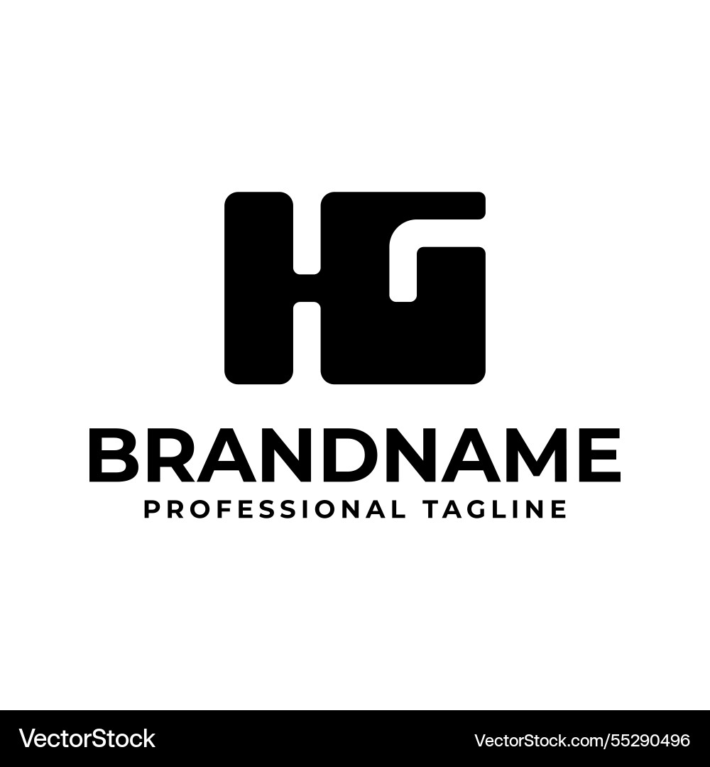 Letters hg monogram logo suitable for any brand Vector Image