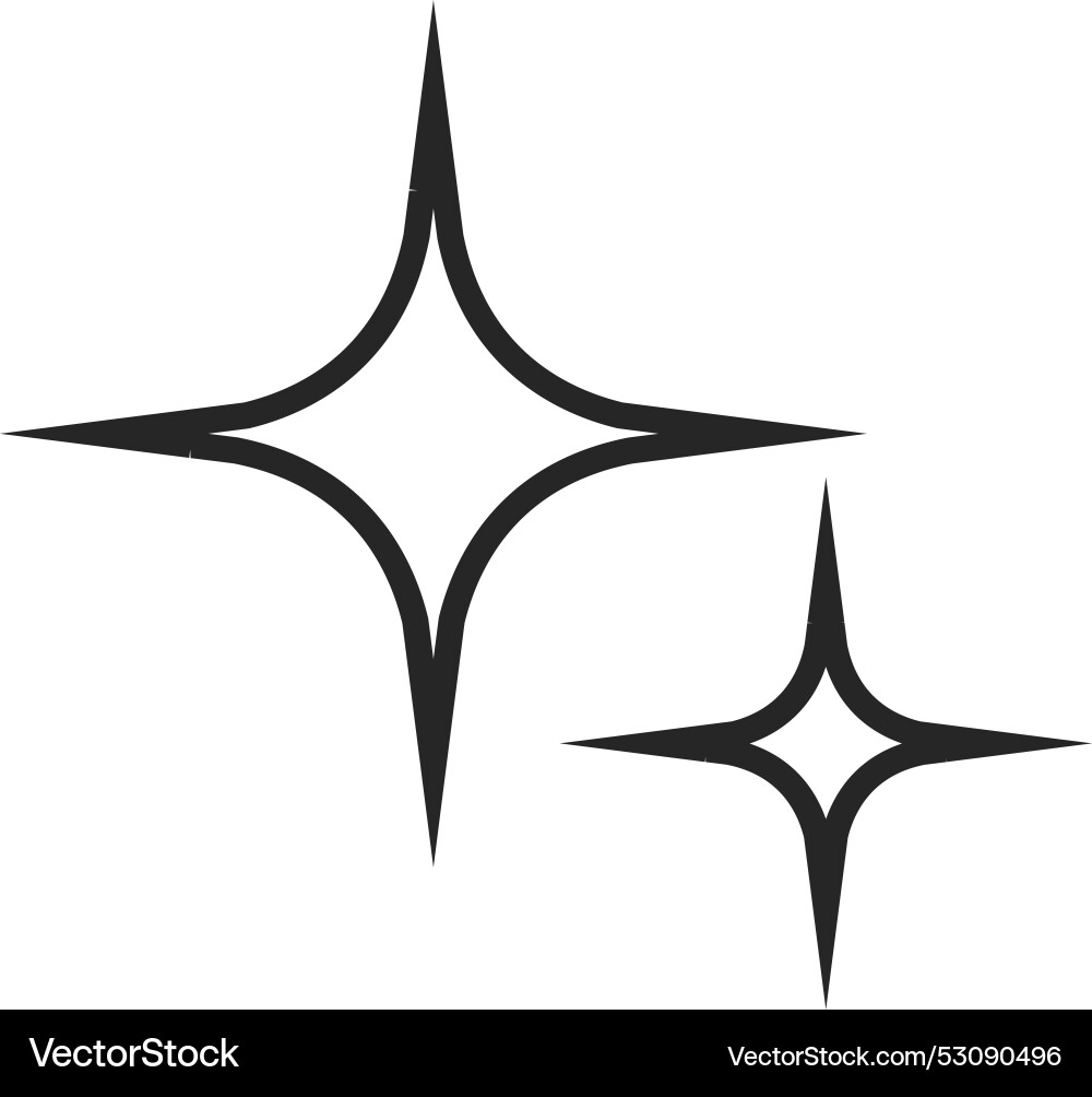 Star shine icon sparkles symbol twinkle light Vector Image