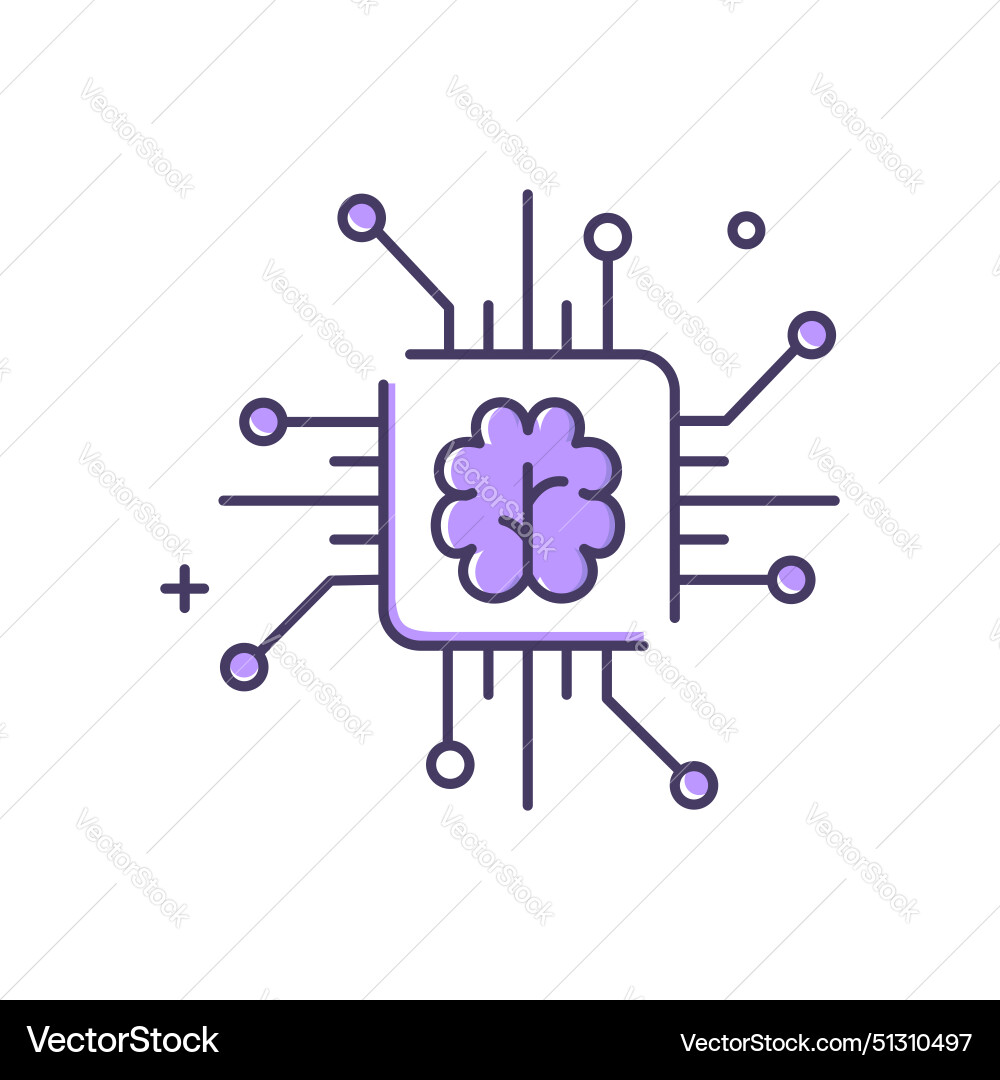 Artificial intelligence intelligent systems icon Vector Image