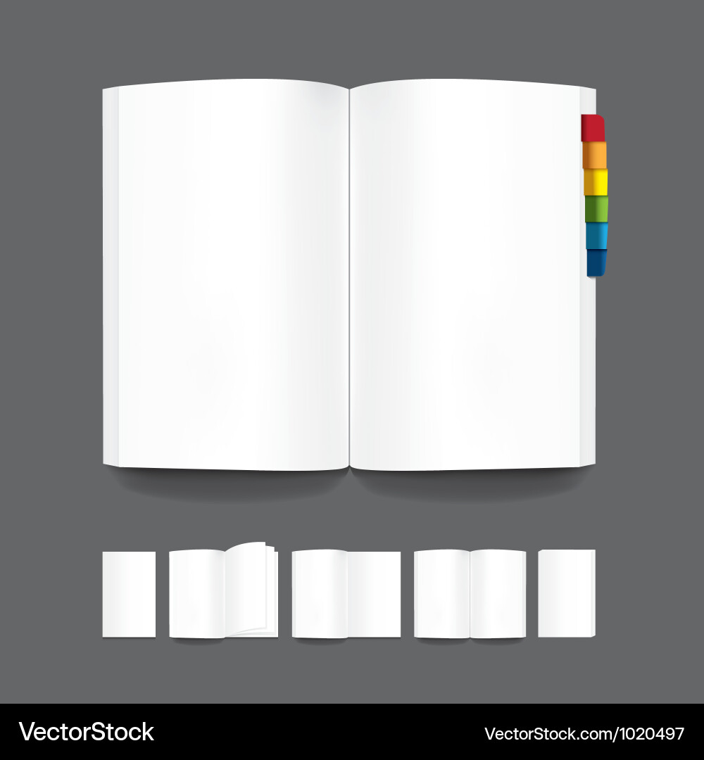 Blank Paper Template Royalty Free Vector Image
