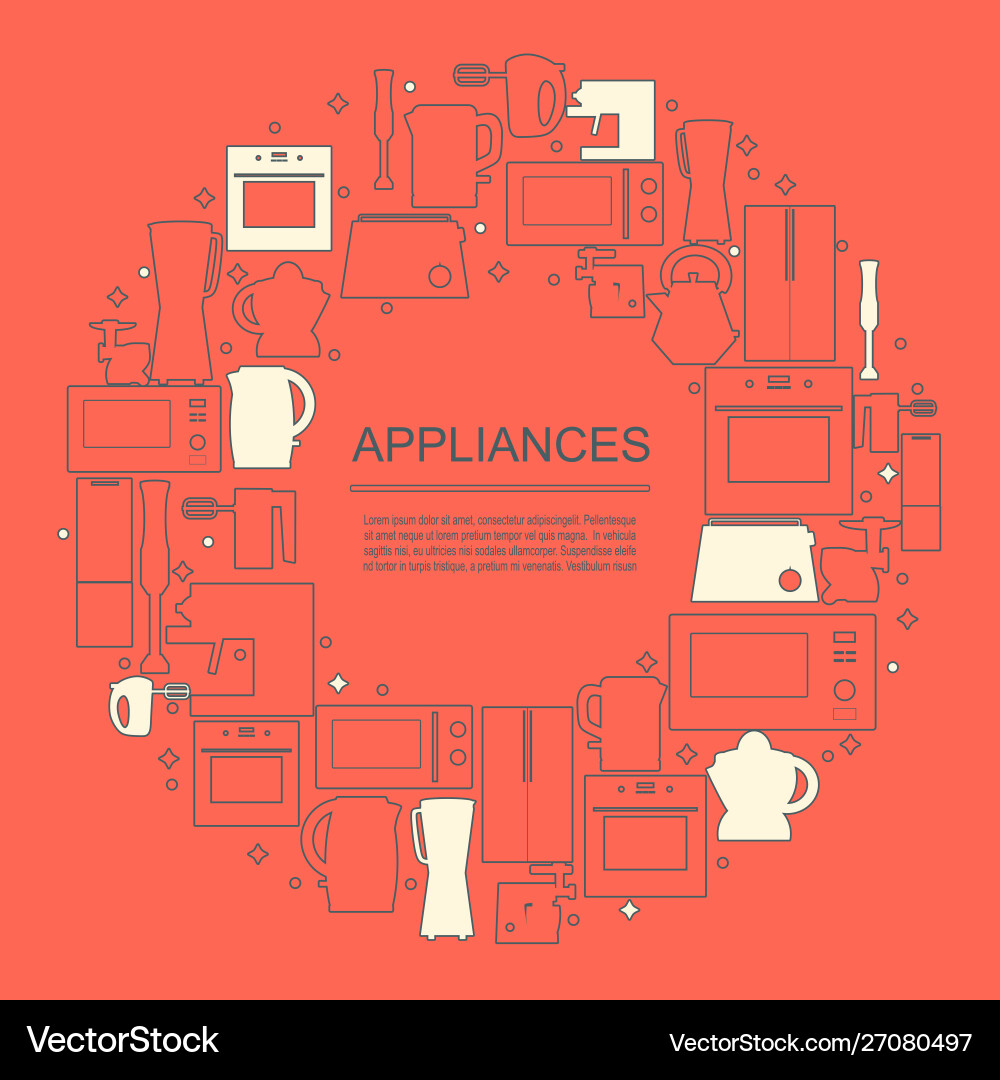 Domestic electric machines Royalty Free Vector Image