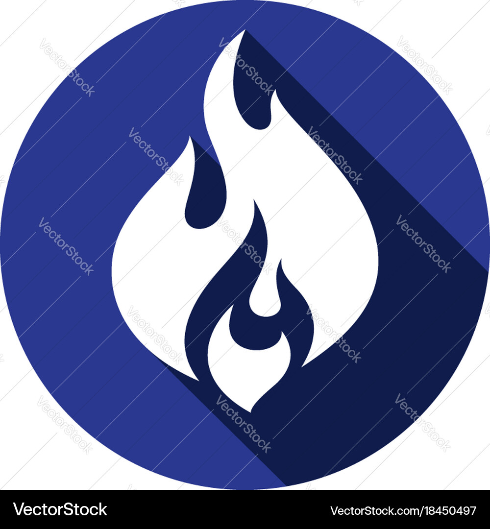 Fire bonfire flame circle shape Royalty Free Vector Image