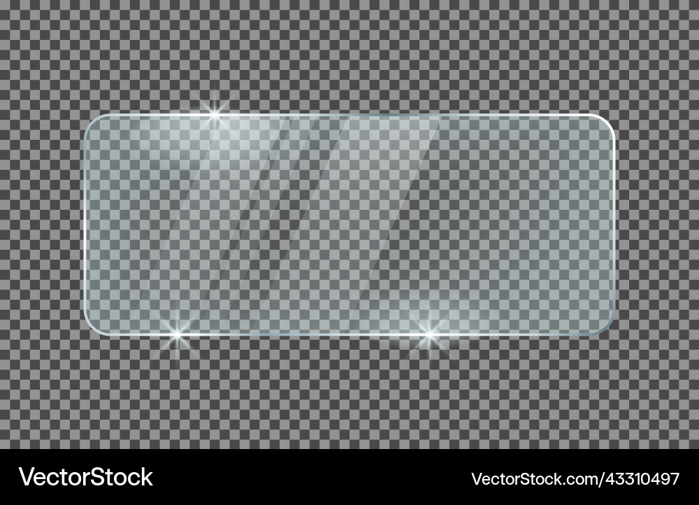 Glass plate isolated on a transparent background Vector Image
