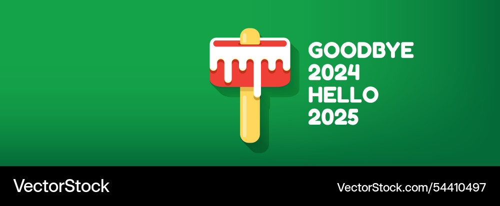 Goodbye 2024 hello 2025 year concept Royalty Free Vector