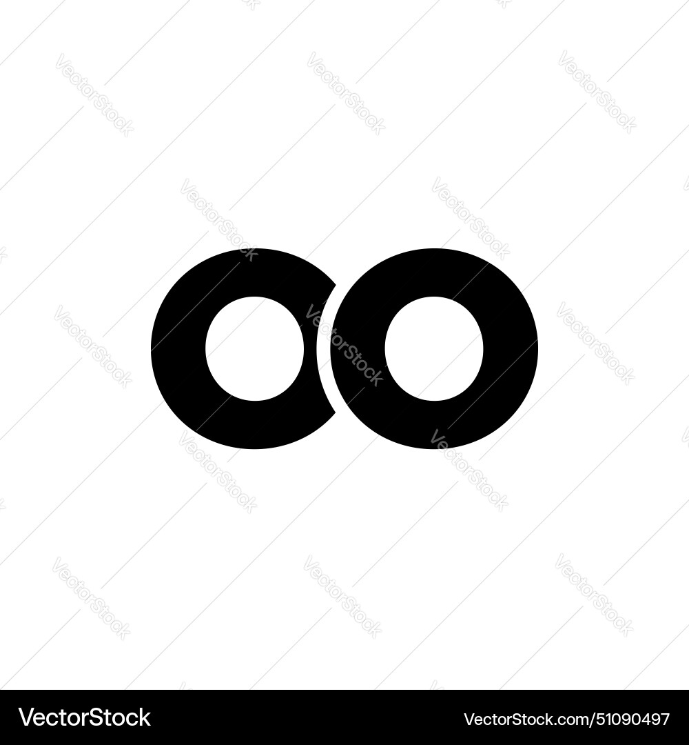 Letter o and oo logo design template minimal Vector Image
