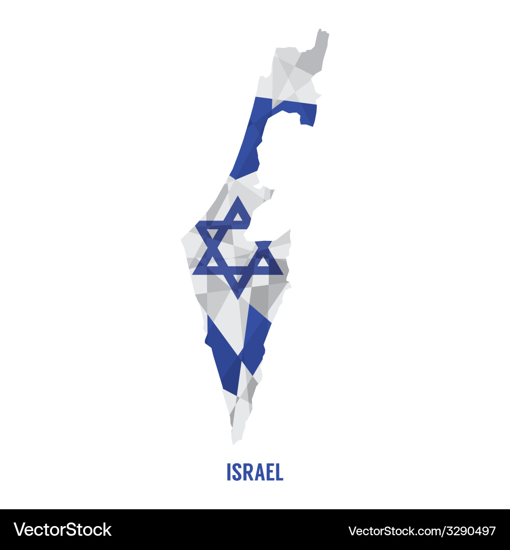 Map of israel Royalty Free Vector Image - VectorStock