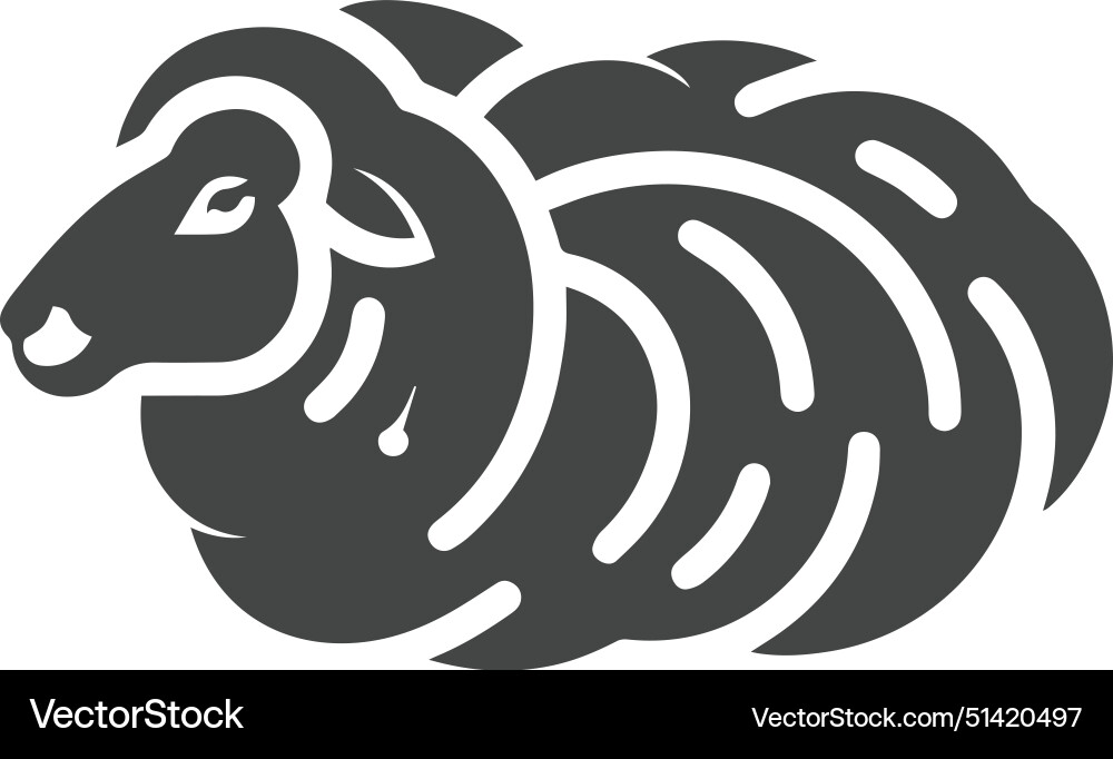 Minimal modern sheep logo Royalty Free Vector Image