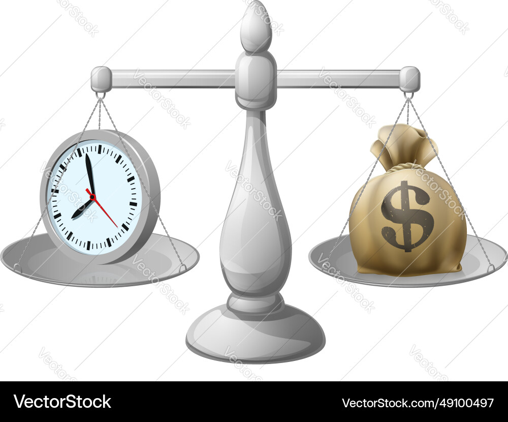 Time is money concept Royalty Free Vector Image