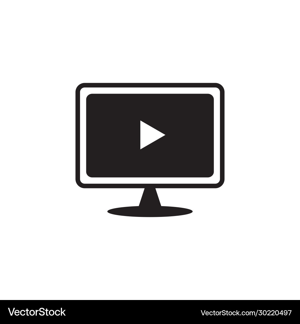 Tv channel program icon logo design template Vector Image