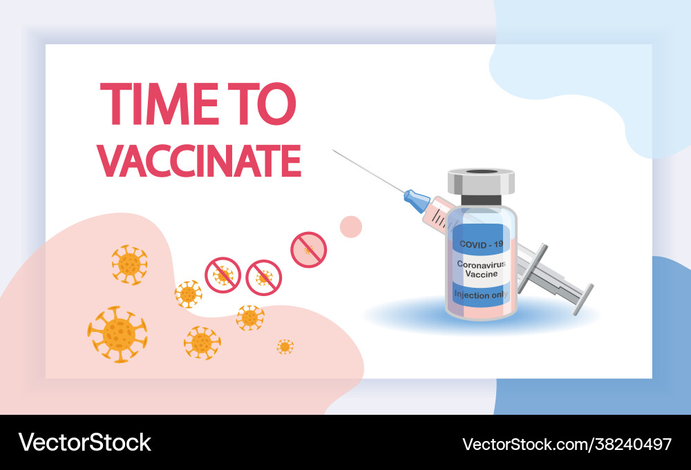 Vaccination concept immunization campaign Vector Image