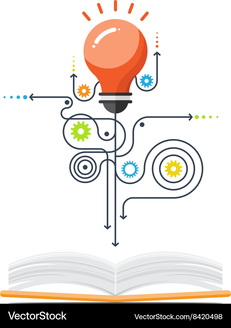 Creative from book concept Royalty Free Vector Image