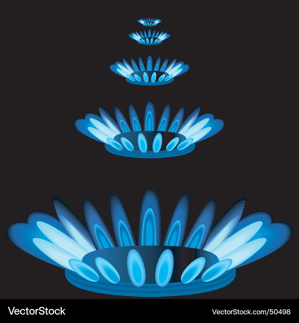 Gas Burner Set Royalty Free Vector Image - VectorStock