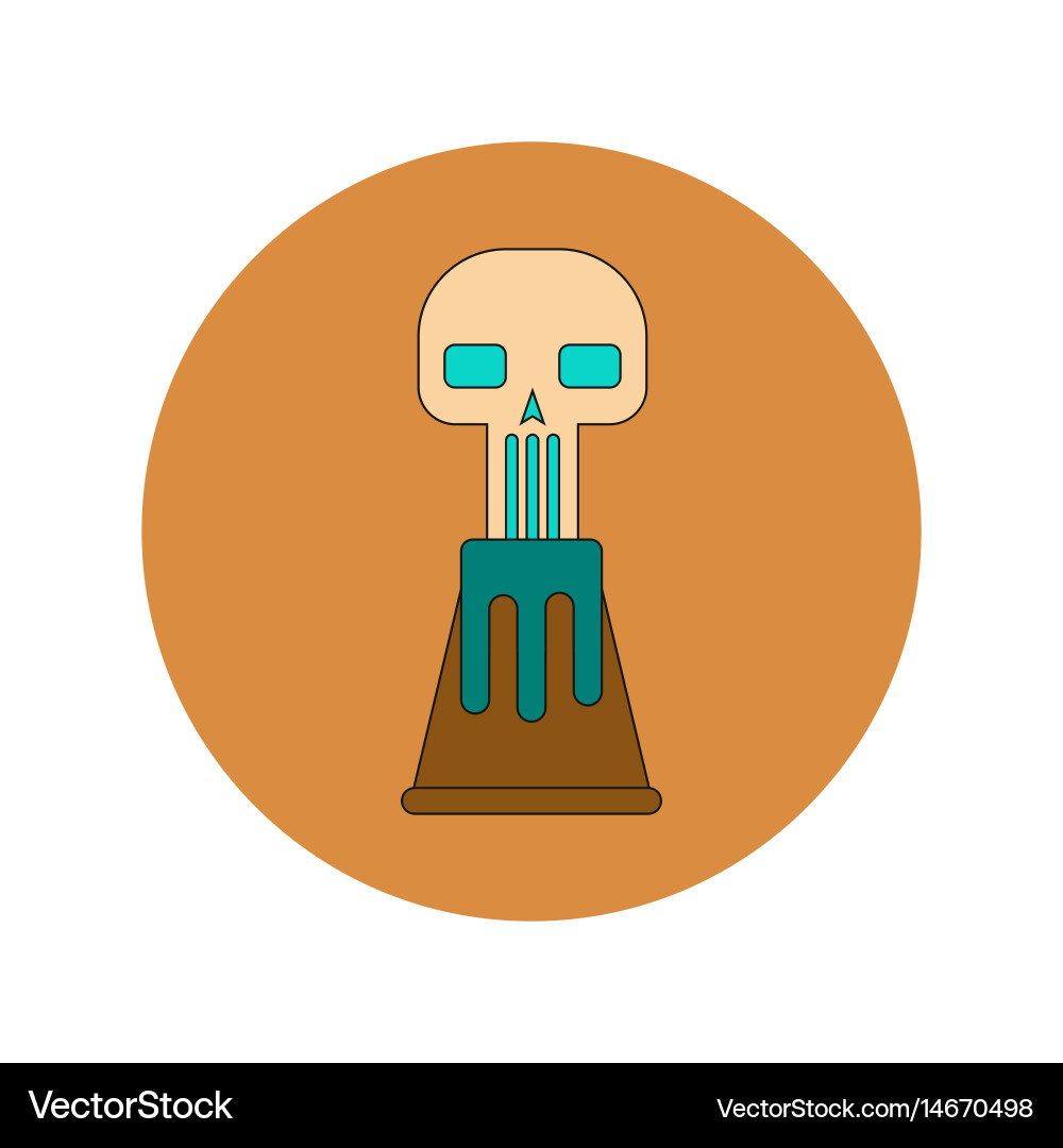 In flat design of volcano Royalty Free Vector Image