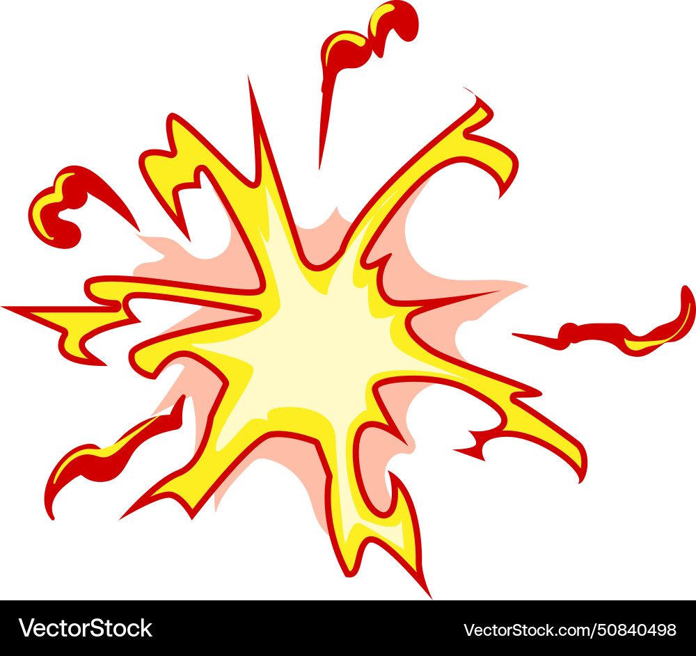 Light impact vfx cartoon Royalty Free Vector Image