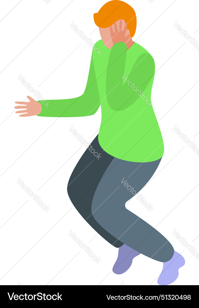 Man dancing alone cartoon Royalty Free Vector Image