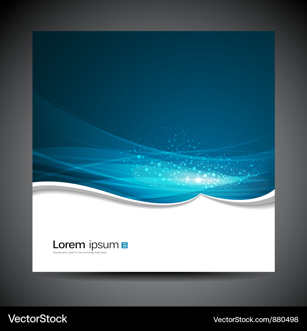 Modern Blue Wave Background Royalty Free Vector Image