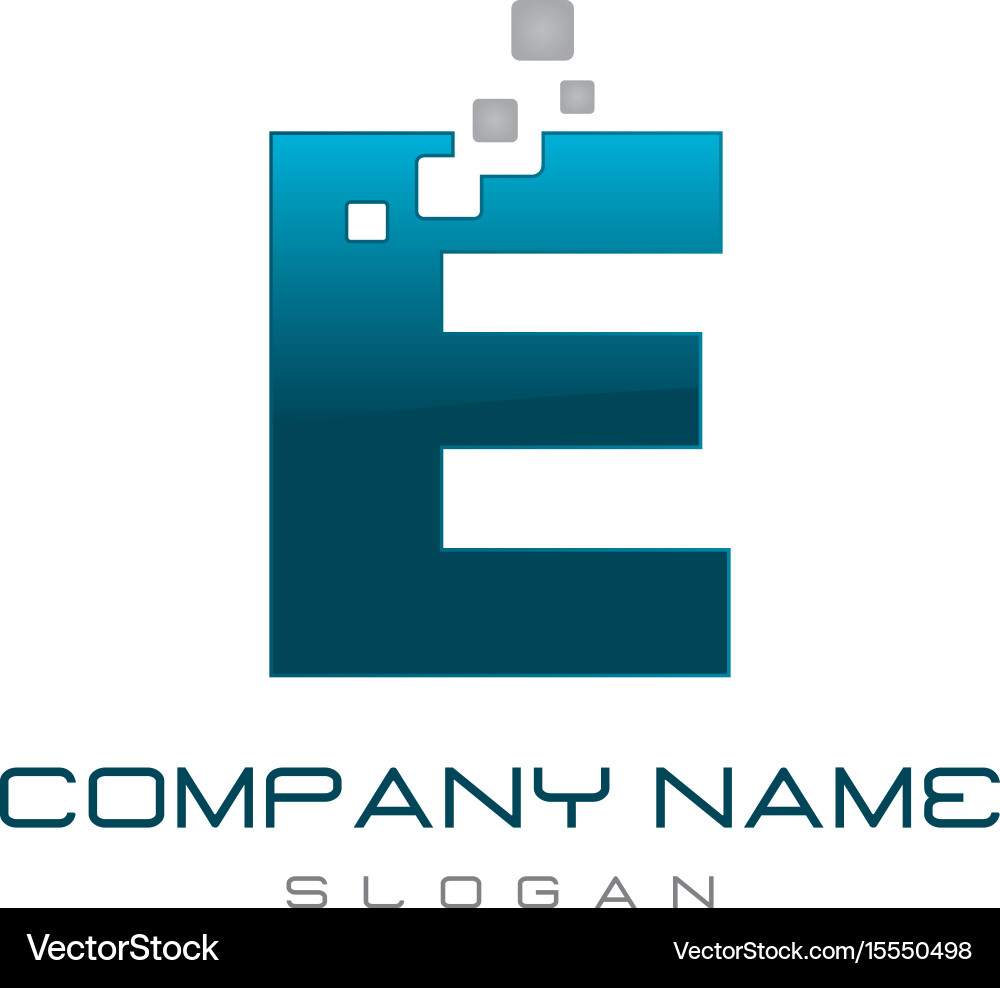 Modern letter e Royalty Free Vector Image - VectorStock
