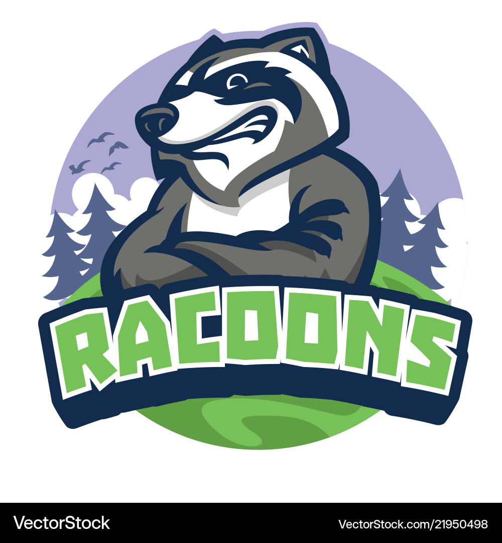 Racoon mascot style Royalty Free Vector Image - VectorStock