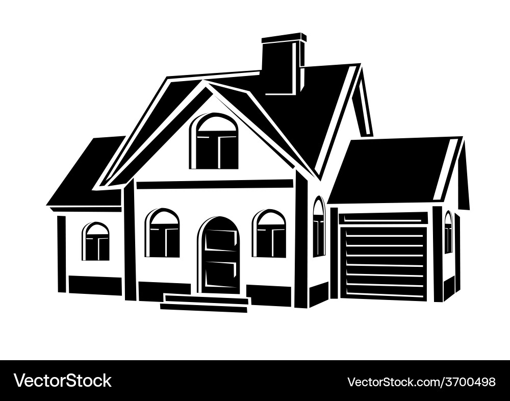 Single-Story House Royalty Free Vector Image - VectorStock