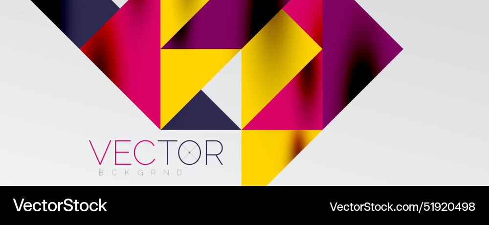 Tech minimal overlapping triangle shapes elements Vector Image