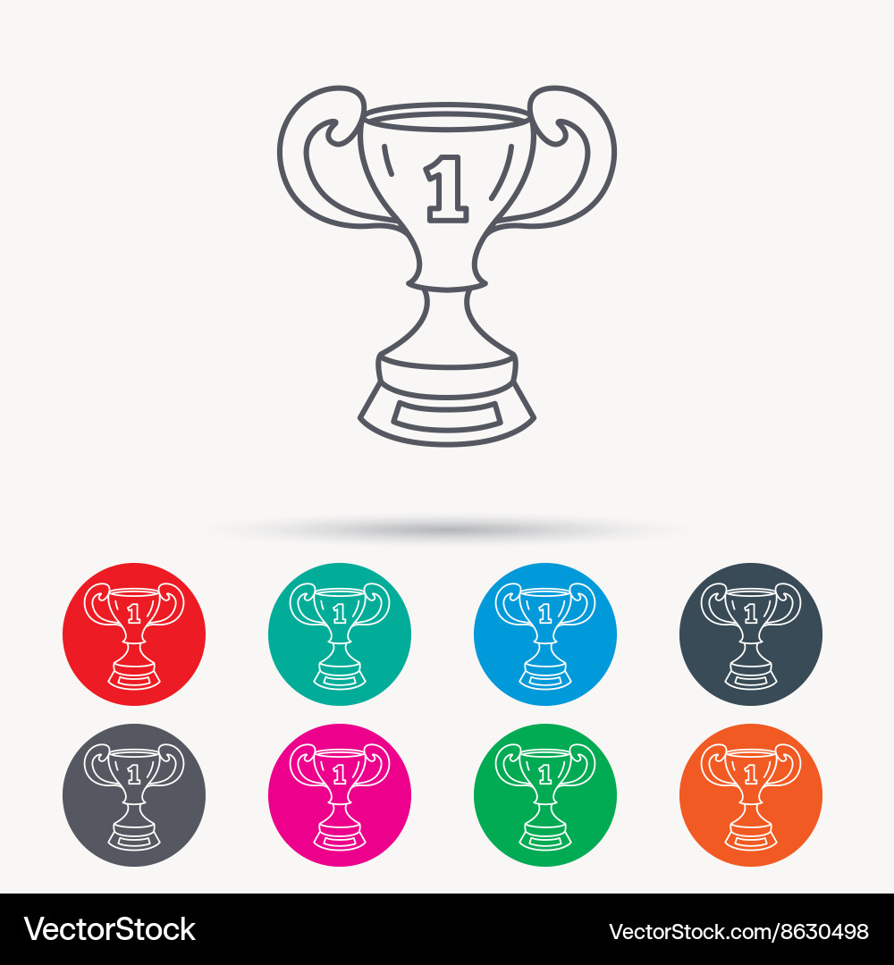 Winner cup icon award sign Royalty Free Vector Image