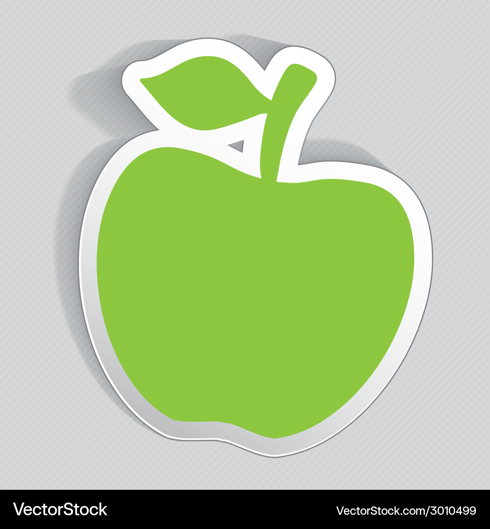 Apple Sticker Label - Festive Theme Royalty Free Vector