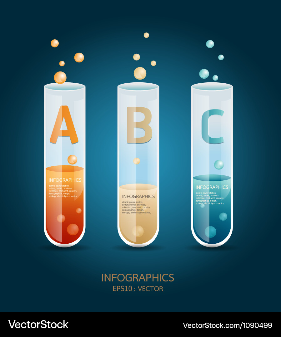 Capsule & Chemistry Infographic Template Vector Image