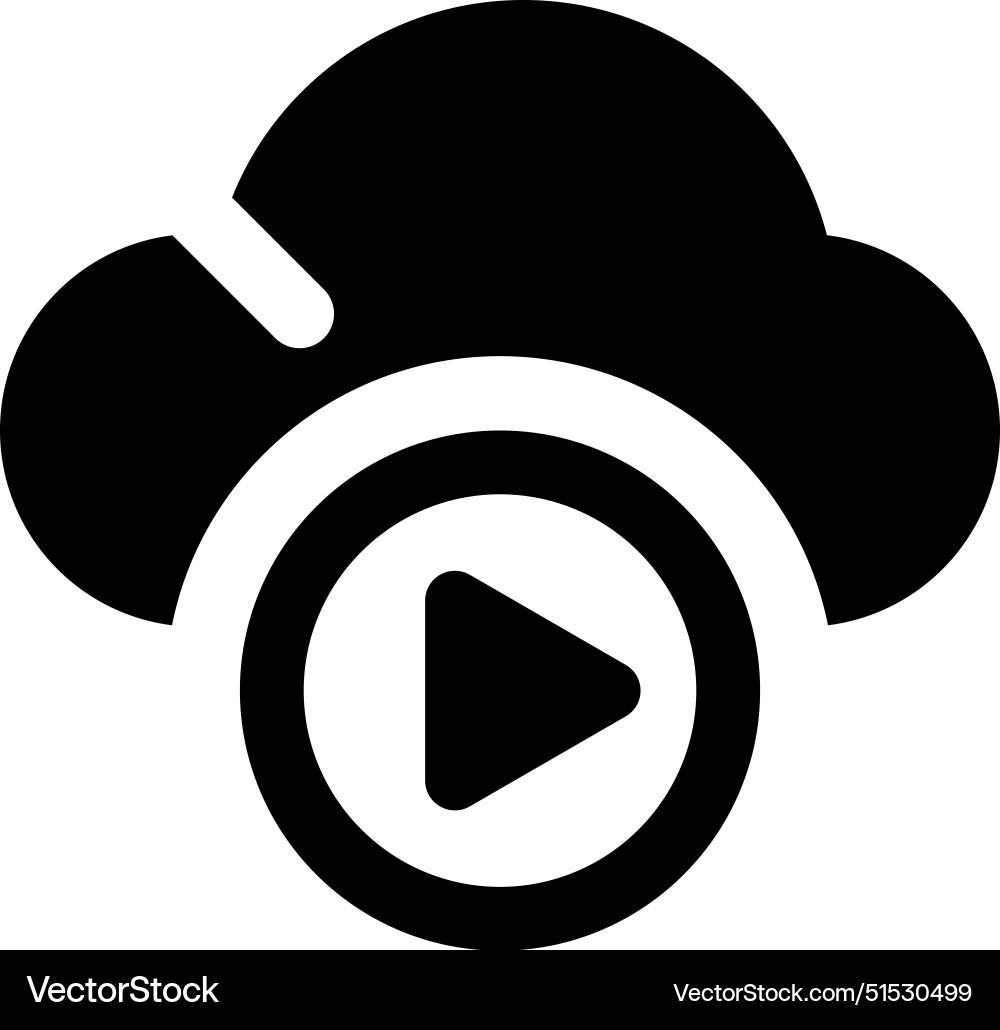 Cloud play icon Royalty Free Vector Image - VectorStock