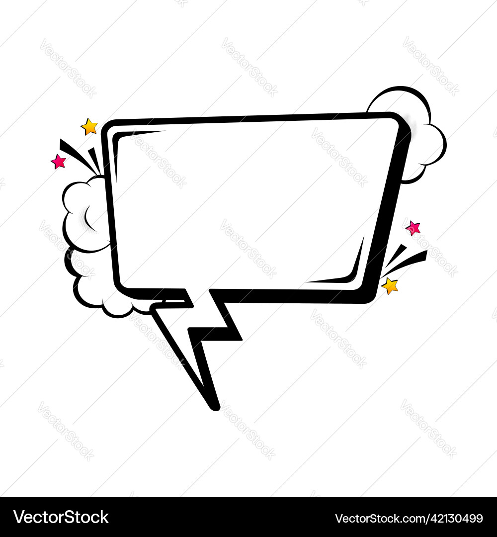 Comic empty speech bubbles on halftone dots Vector Image