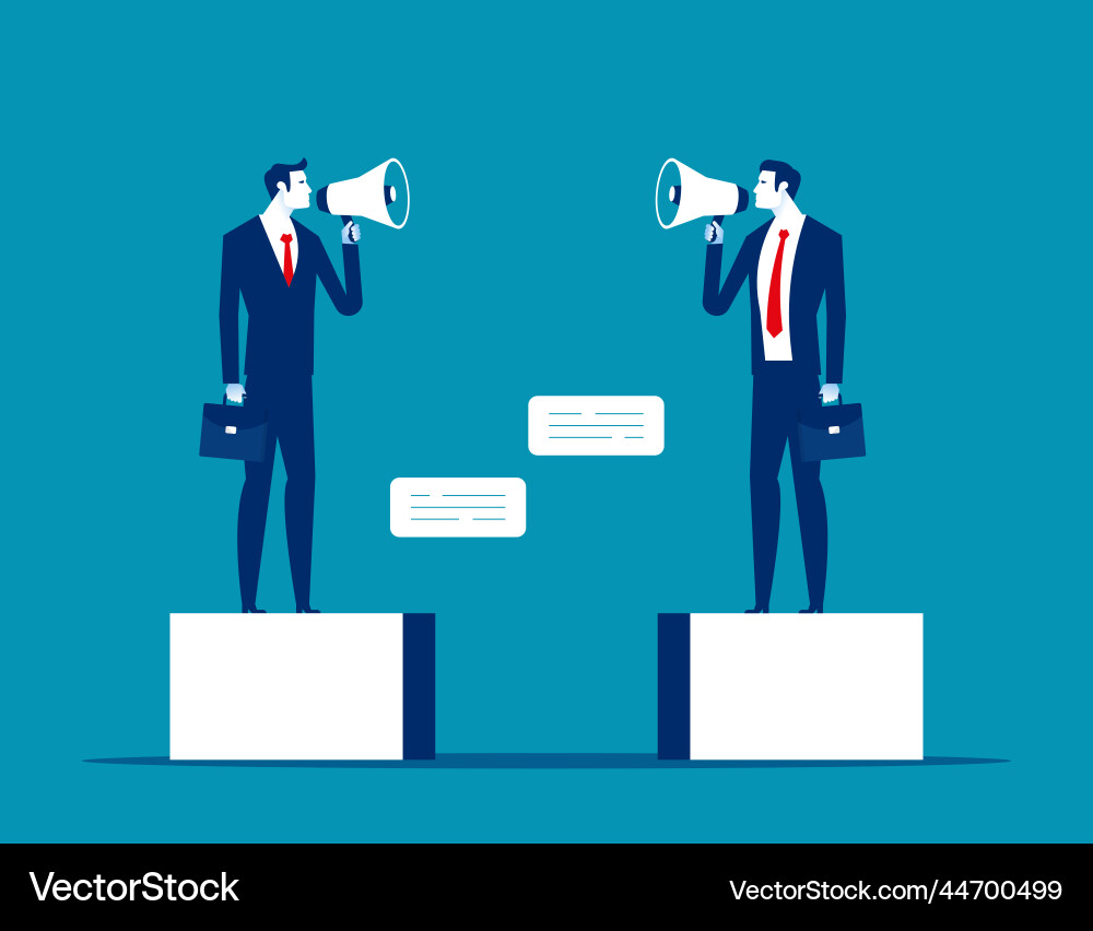 Communication gap corporate culture abstract Vector Image