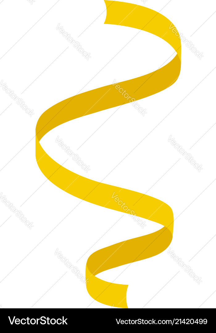 Curl ribbon icon flat style Royalty Free Vector Image