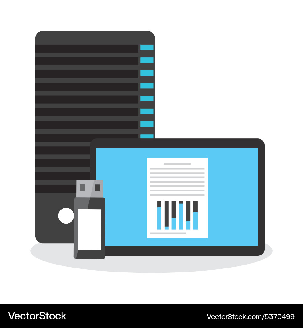 Data storage center Royalty Free Vector Image - VectorStock