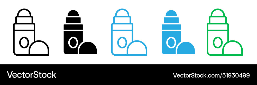 Deodorant roll on icon logo set Royalty Free Vector Image