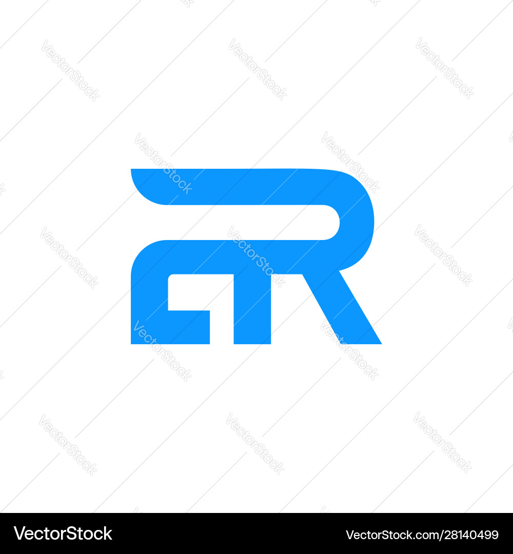 Er Brief Logo Design für Unternehmen Lizenzfreier Vektor