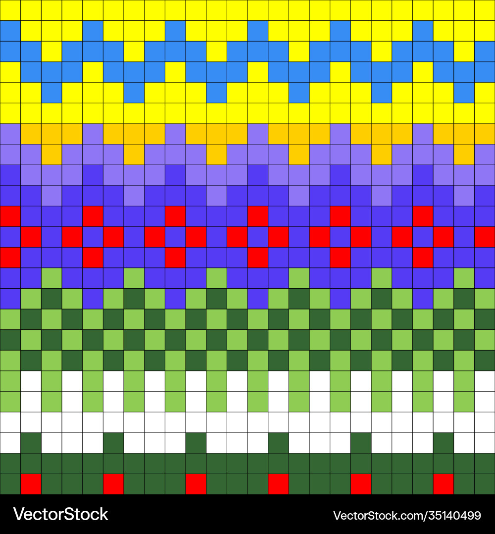 Geometrical seamless knitting scheme pattern Vector Image