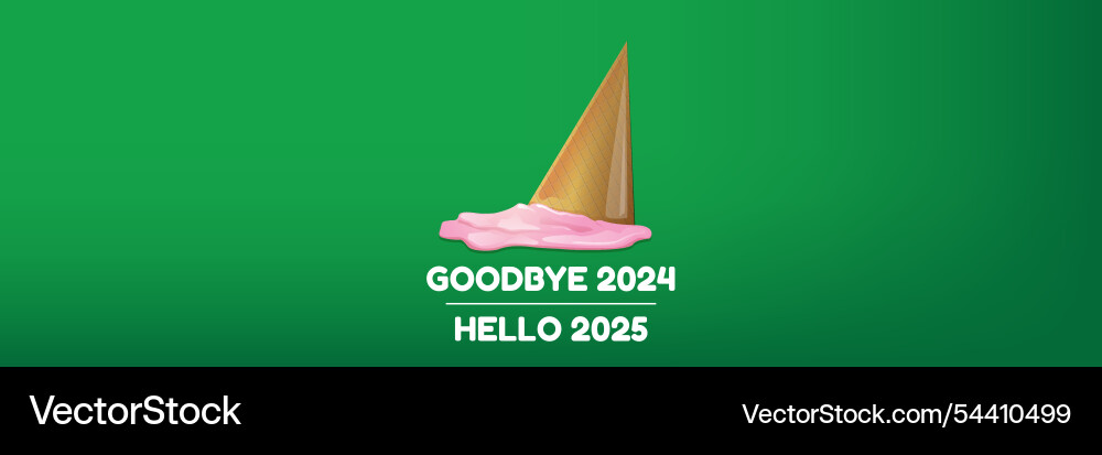 Goodbye 2024 hello 2025 year concept Royalty Free Vector