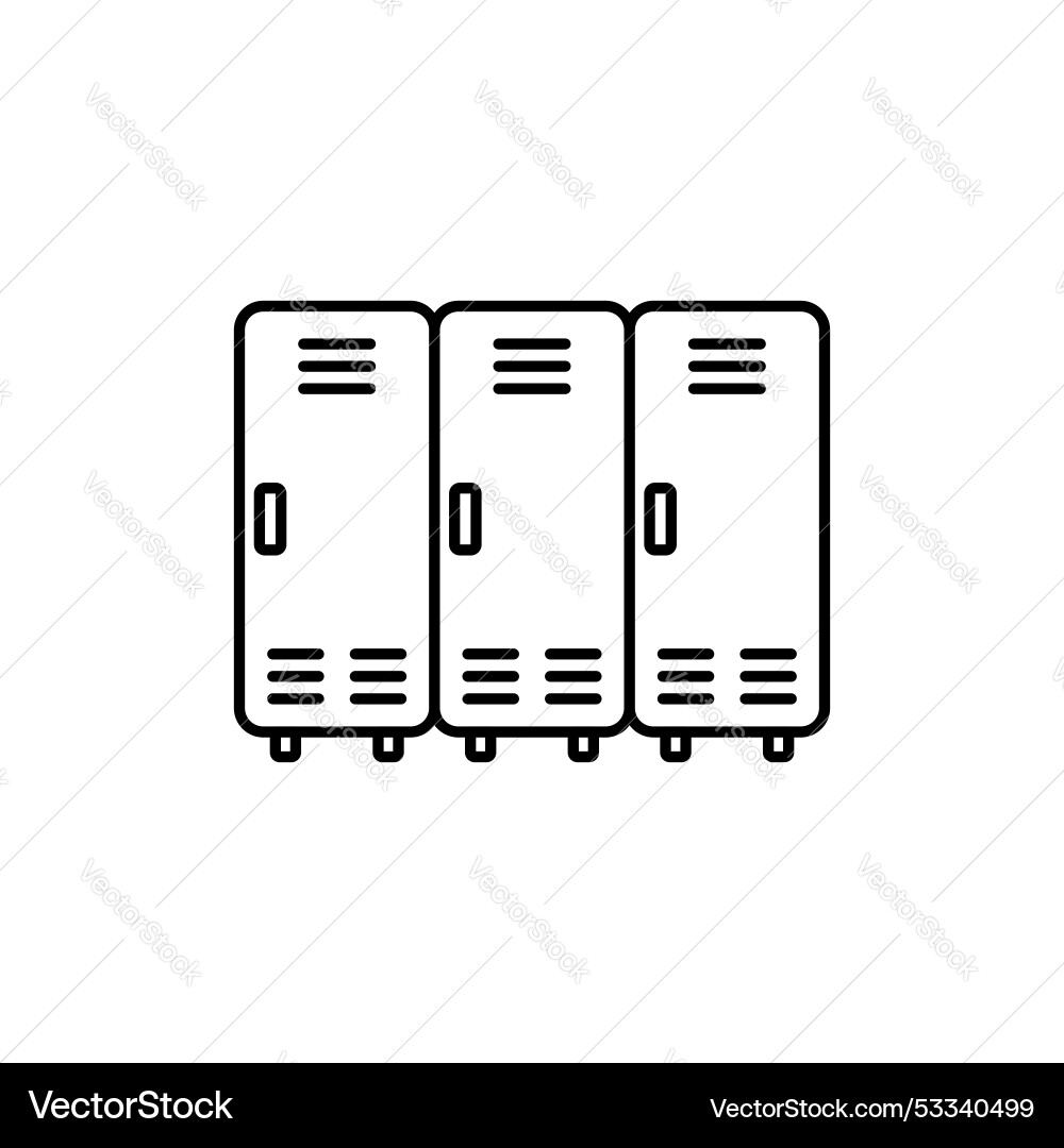Locker icon set room storage school and gym Vector Image