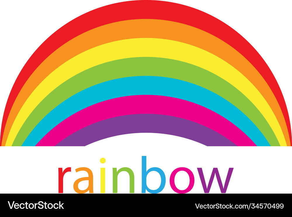 Rainbow logo Royalty Free Vector Image - VectorStock