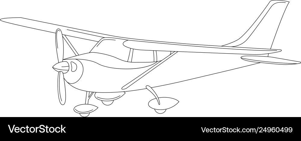 Small private plane Royalty Free Vector Image - VectorStock