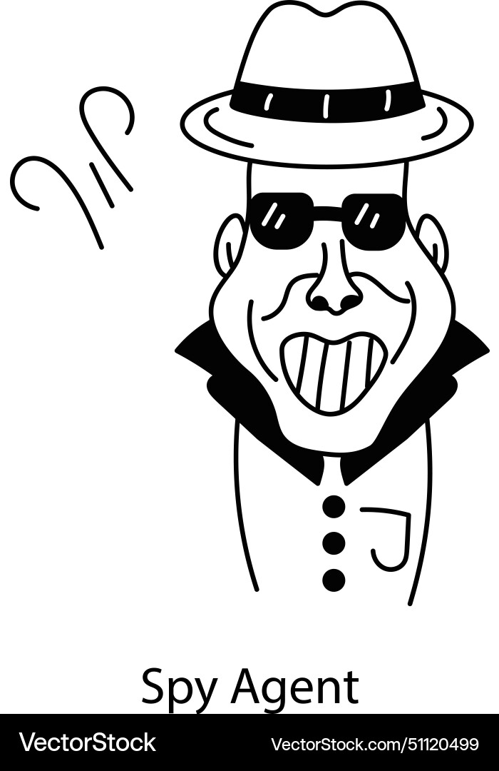 Spy agent Royalty Free Vector Image - VectorStock