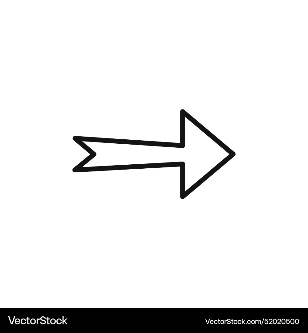 Arrow icon outline collection in black Royalty Free Vector