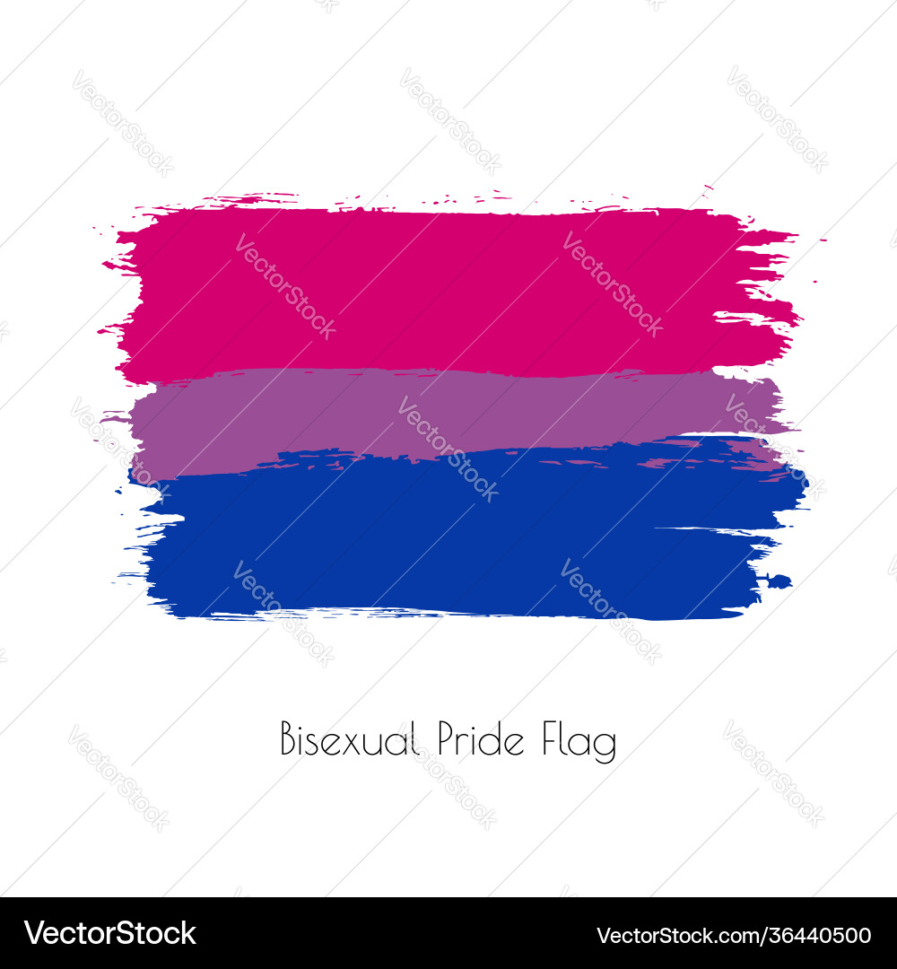 Bisexual lgbt watercolor flag Royalty Free Vector Image