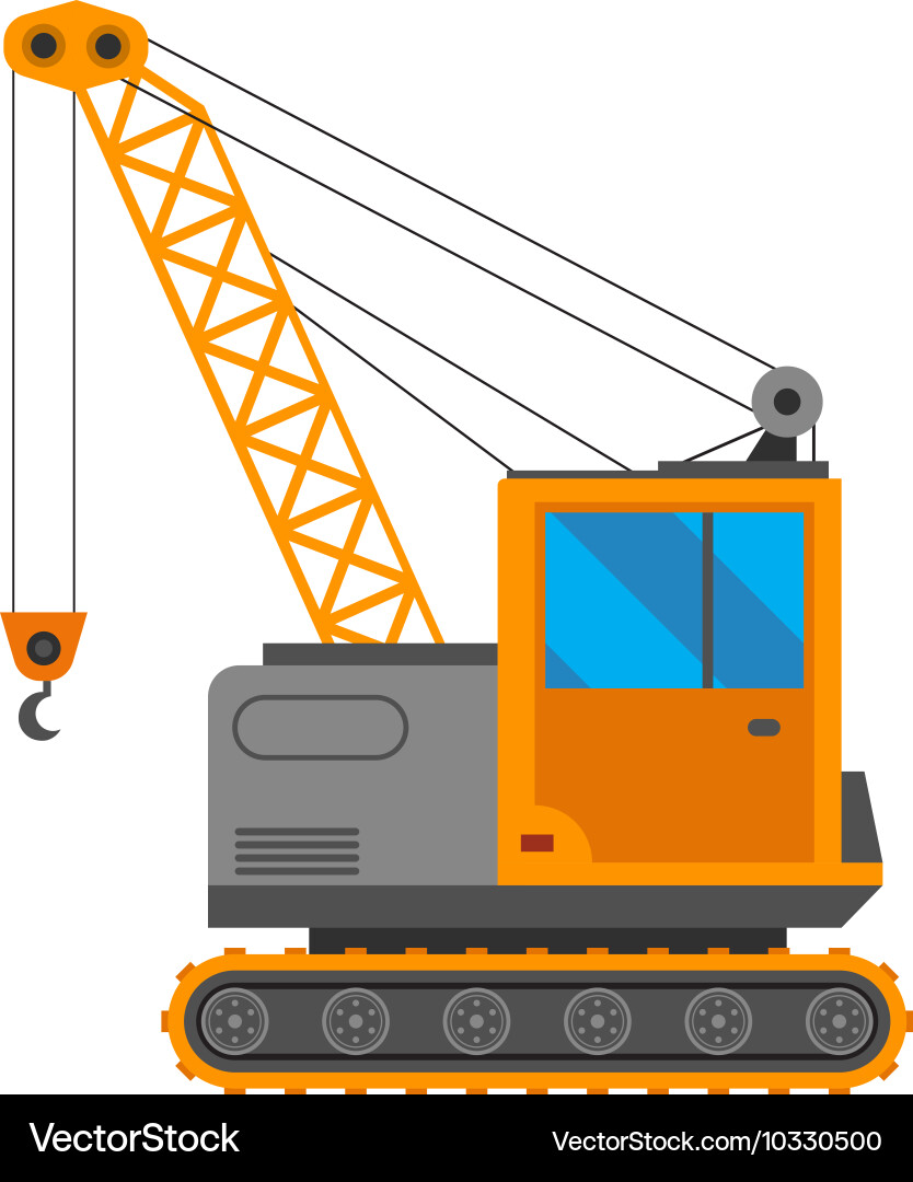 Caterpillar Crane Truck Royalty Free Vector Image
